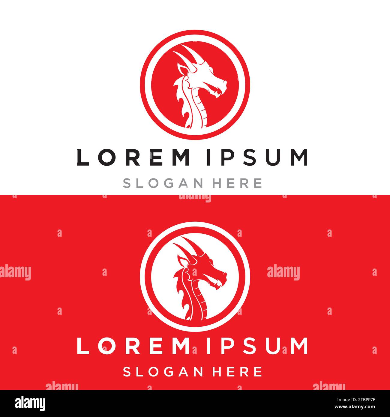 Dragon logo icons. Ancient mythical serpent symbol. Mythological beast ...