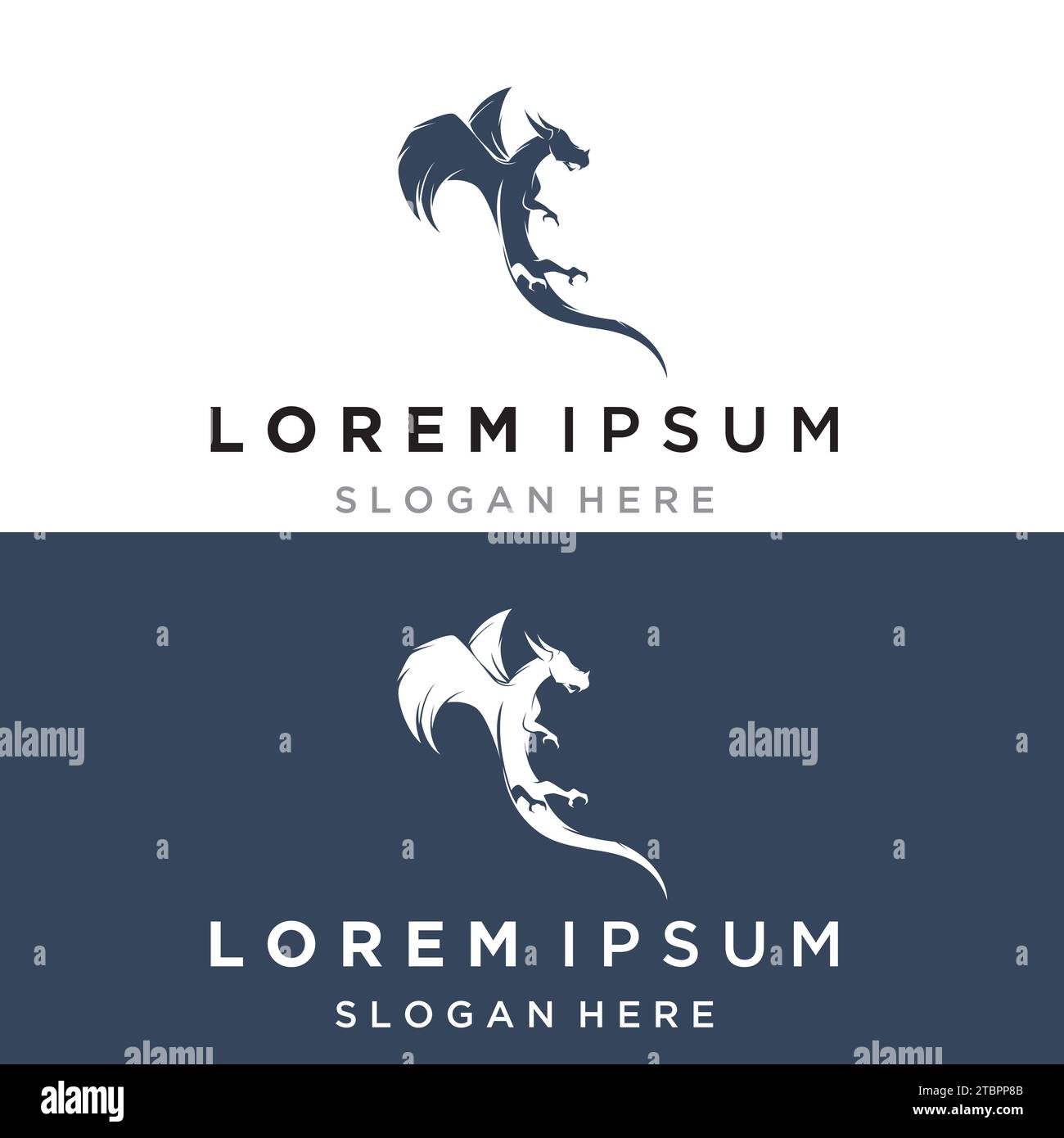 Dragon logo icons. Ancient mythical serpent symbol. Mythological beast ...