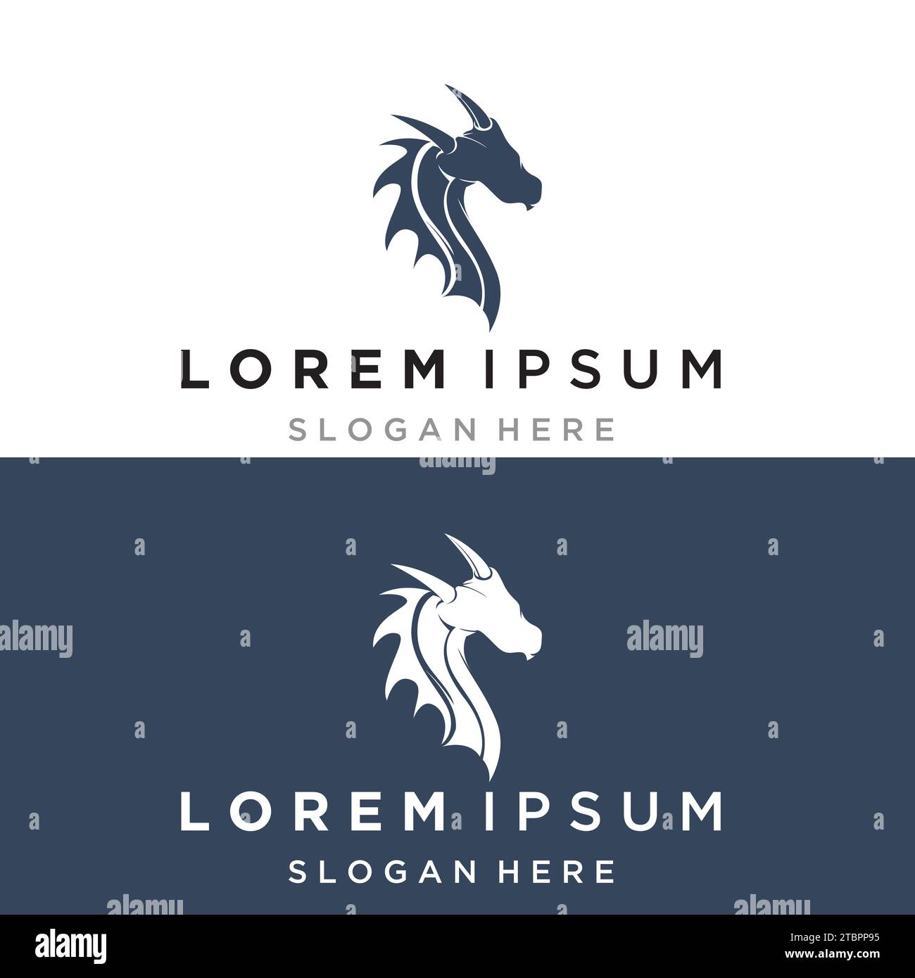 Dragon logo icons. Ancient mythical serpent symbol. Mythological beast ...