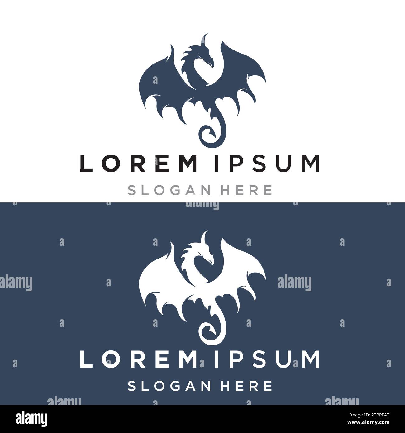 Dragon logo icons. Ancient mythical serpent symbol. Mythological beast ...
