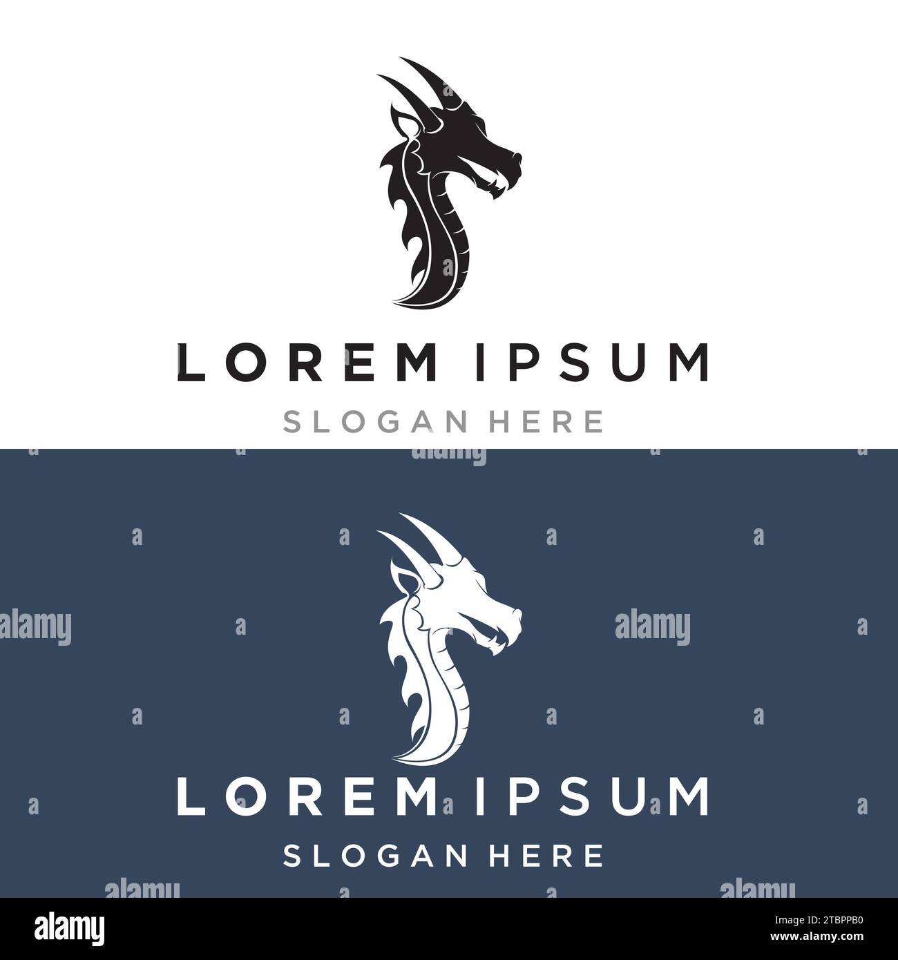 Dragon logo icons. Ancient mythical serpent symbol. Mythological beast ...