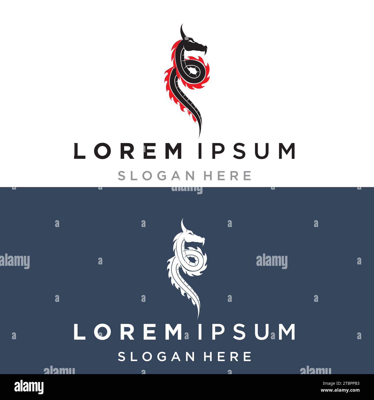 Dragon logo icons. Ancient mythical serpent symbol. Mythological beast ...