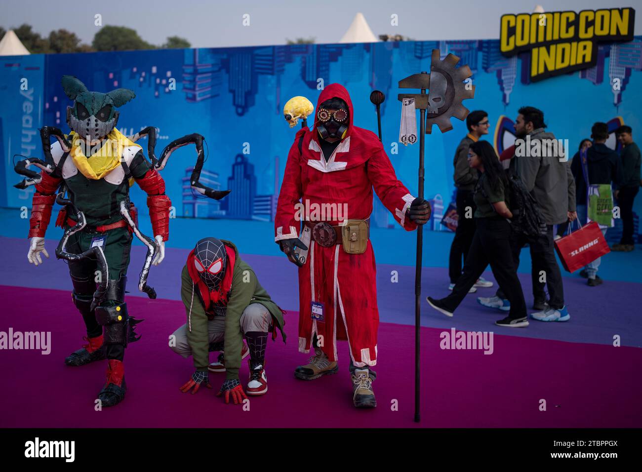 Cosplayers attend Delhi Comic Con in New Delhi, India, Friday, Dec. 8 ...