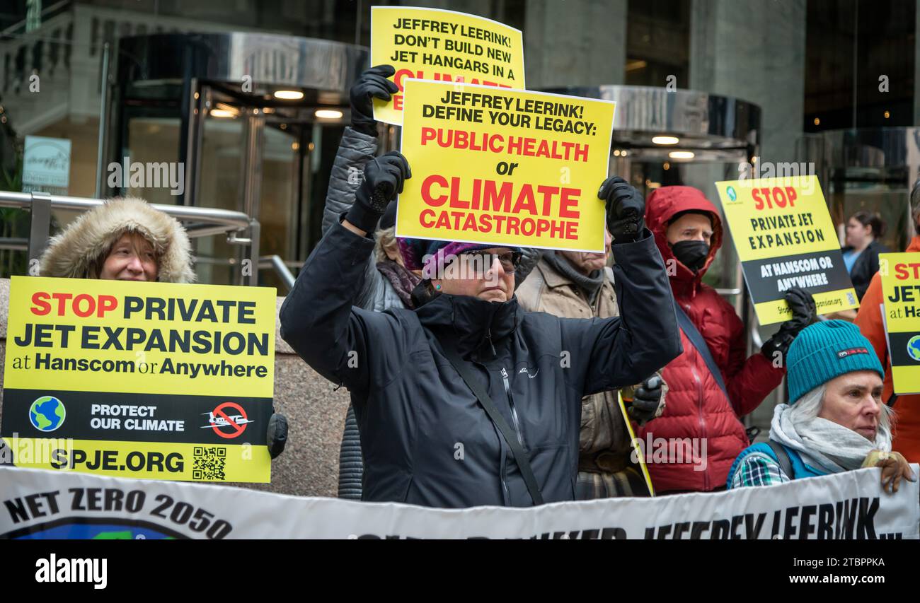 Dec. 7, 2023. Boston, MA. Protestors gather at 53 State Street offices ...