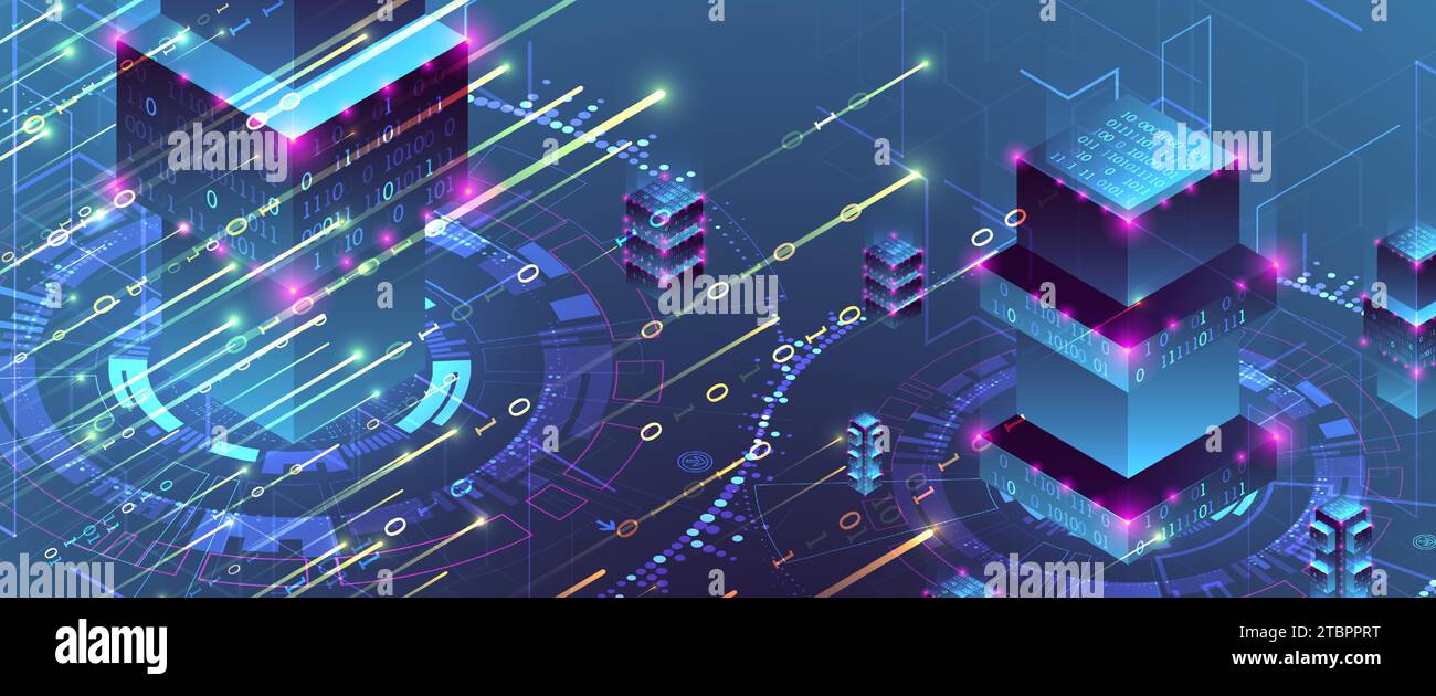 Data visualization concept. 3d isometric vector illustration. Hand ...