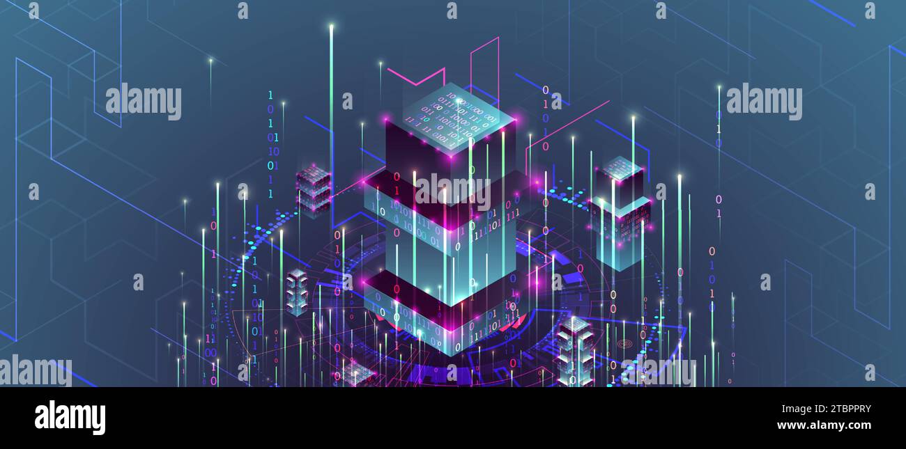 Data visualization concept. 3d isometric vector illustration. Hand ...