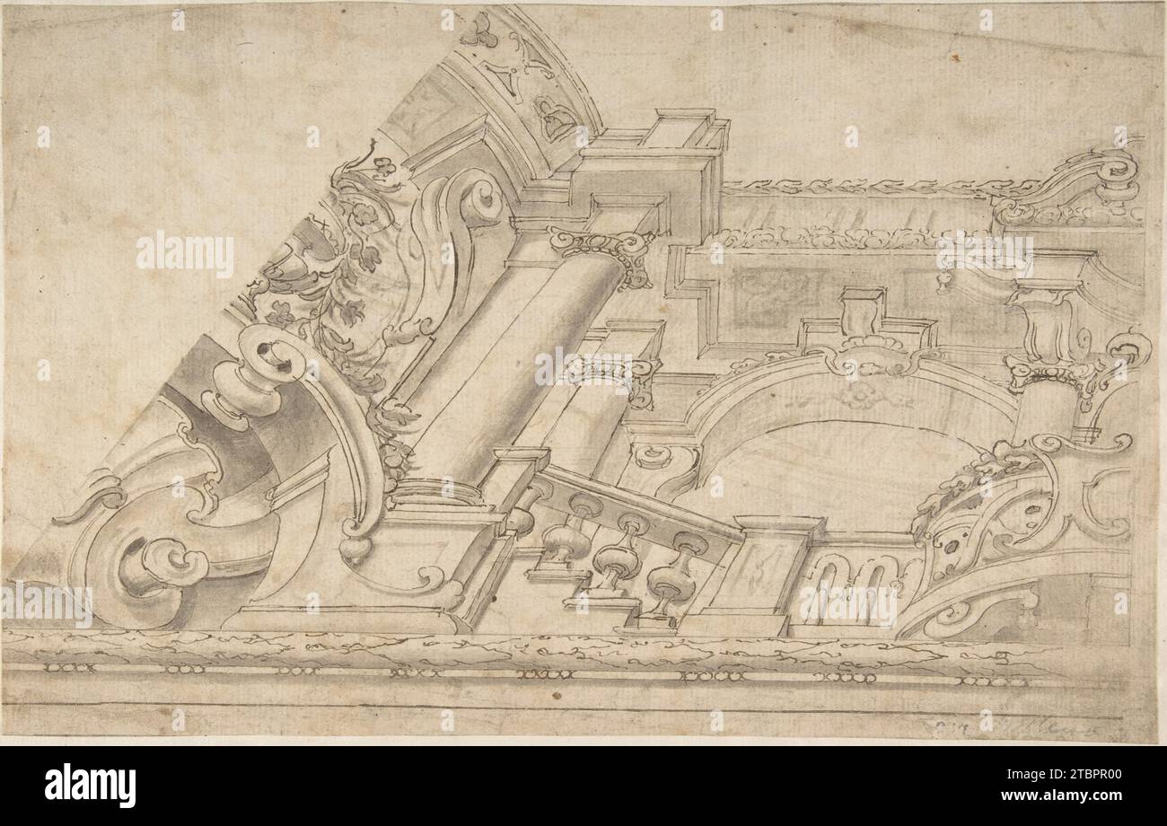 Perspective Design for a Ceiling 1949 by Anonymous, Italian, Bolognese ...