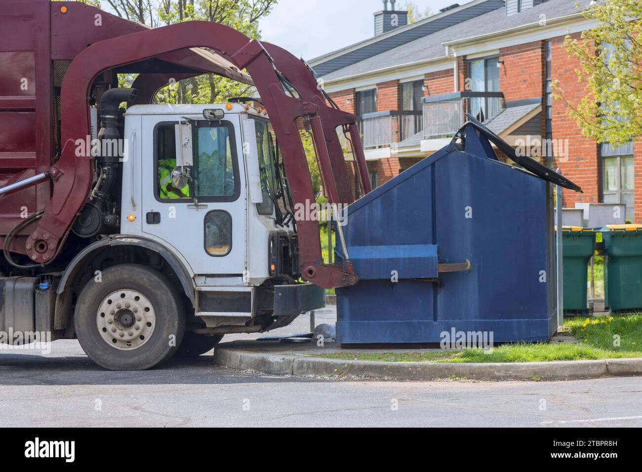 Municipal sanitation disposal service recycling garbage collector truck ...