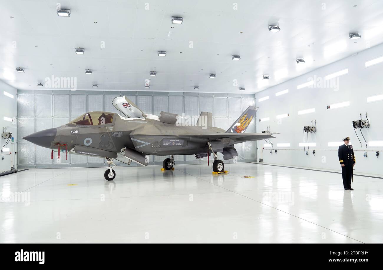 Commanding Officer of 809 Naval Air Squadron Commander Nick Smith with ...