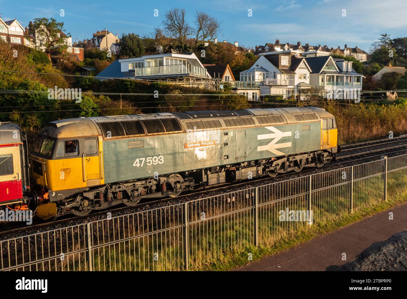 Vintage diesel class 47 number 47593 named 'Galloway Princess' as ...