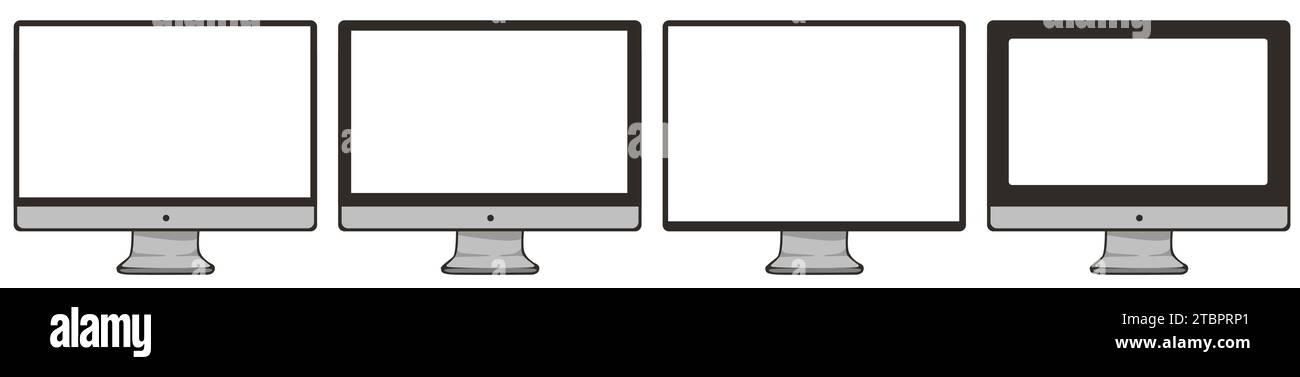 Blank monitors Stock Vector Images - Alamy