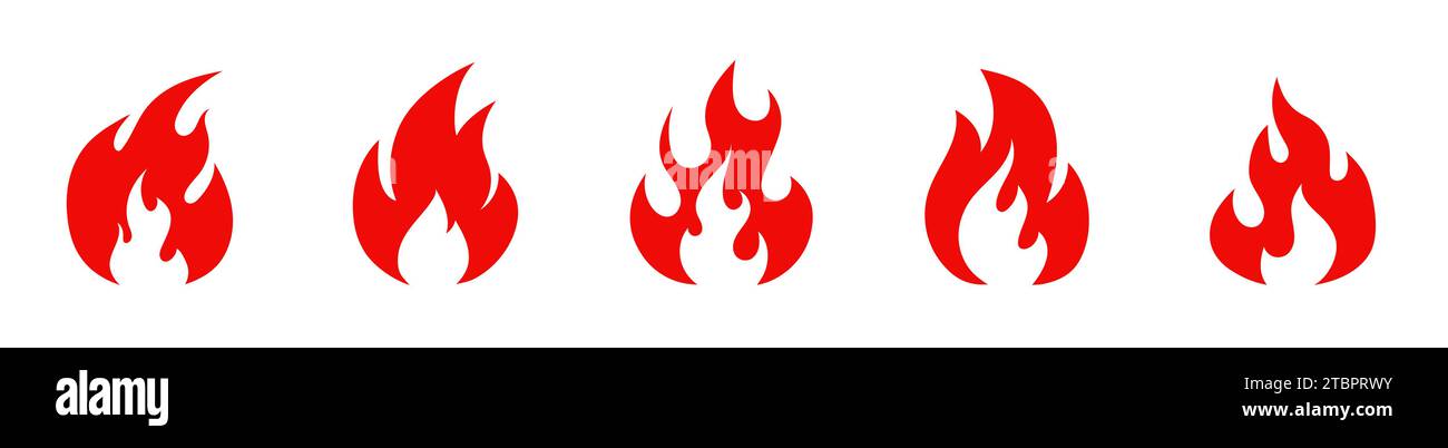 Flame vector silhouette logo. Wildfire symbol Stock Vector Image & Art ...
