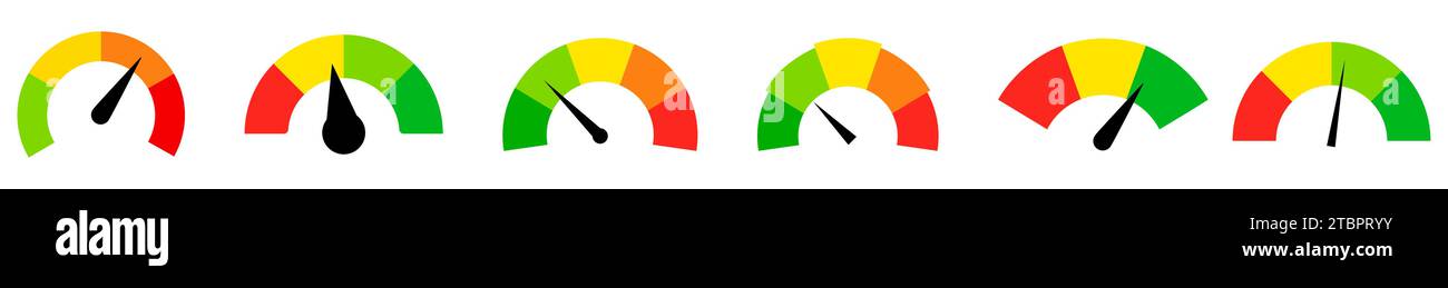 Dial color scale indicator with arrow set Stock Vector Image & Art - Alamy