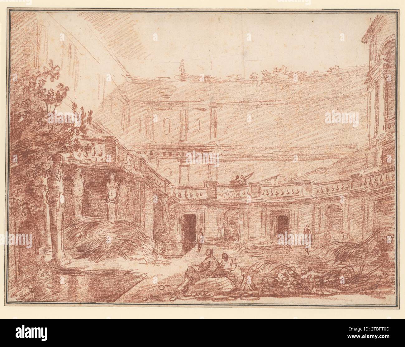 The Nymphaeum of the Villa di Papa Giulio, Rome 1959 by Hubert Robert ...