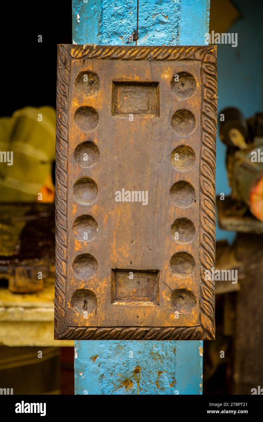 Famous ancient wood carvings at Embekke Temple near Kandy SriLanka ...