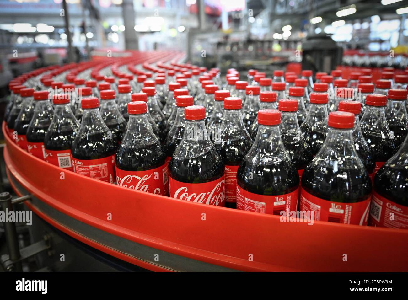 Grigny, France. 08th Dec, 2023. illustration of the Coca-Cola bottle ...