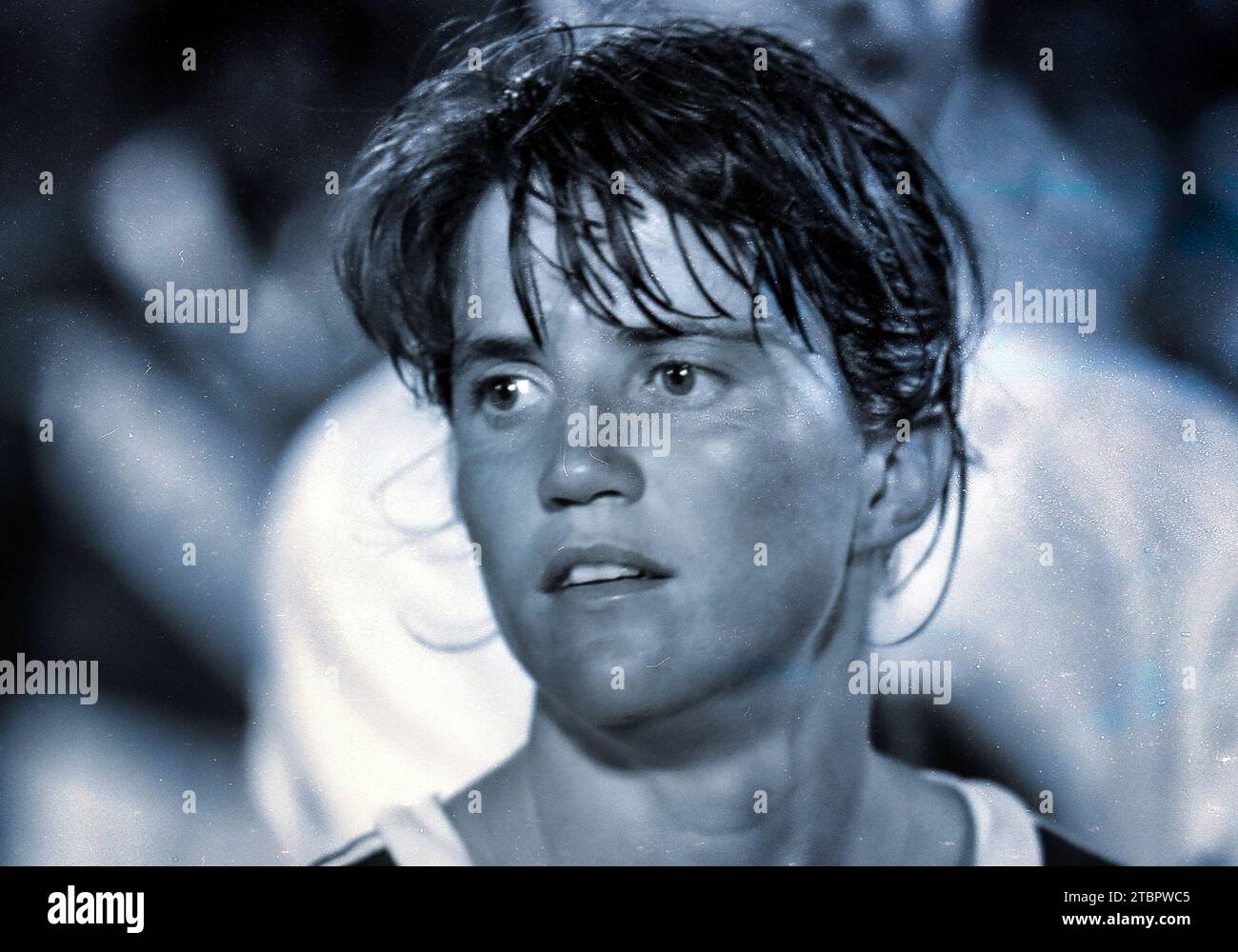 Female soccer player April Heinrichs after the first CONCACAF soccer ...