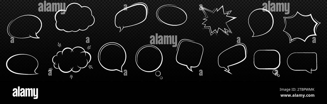 Comic frames speech bubbles set Stock Vector Image & Art - Alamy