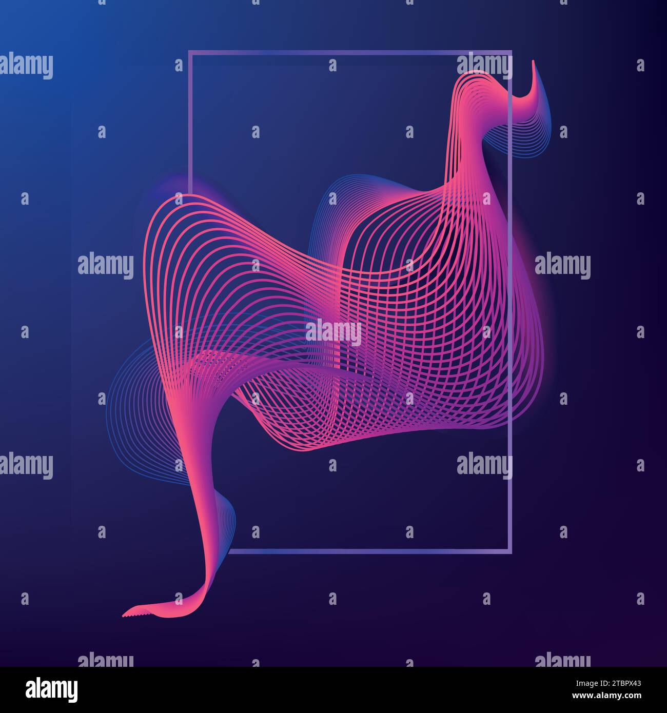 Abstract 3D wavy lines for poster, brochure, flyer, banner, cover ...