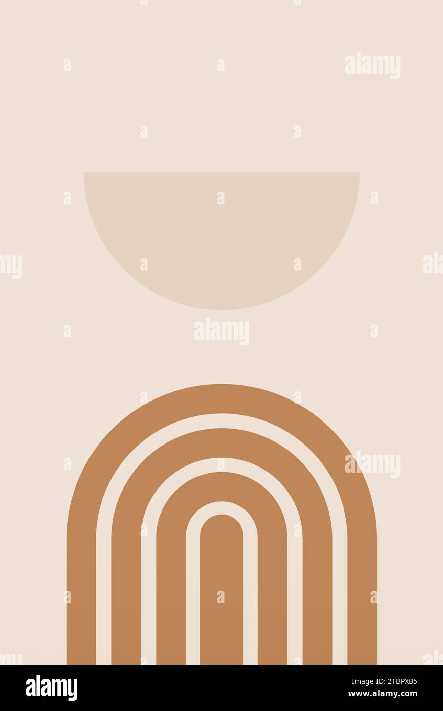 Geometric Rainbow Arches Background. Mid Century Modern Rainbow ...