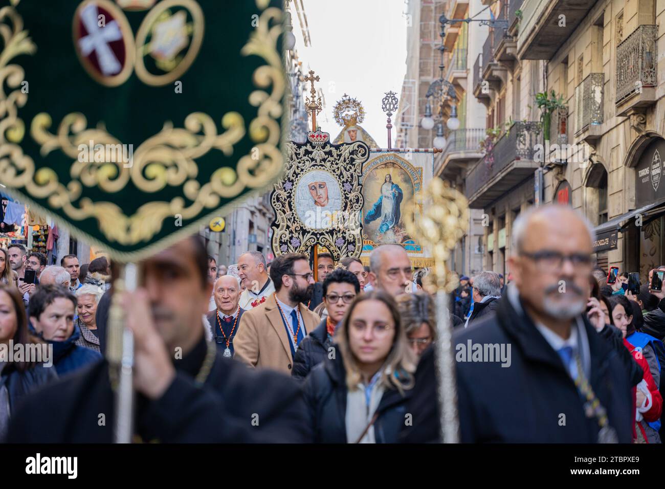 Barcelona, Barcelona, Spain. 8th Dec, 2023. The procession of the ...