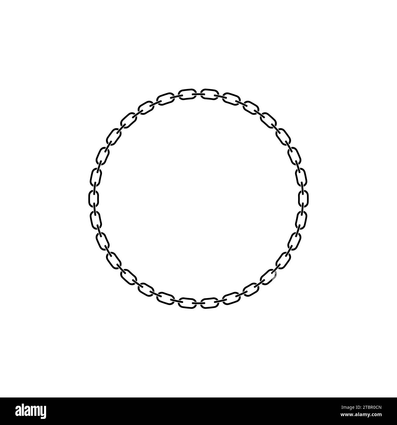 Chain frame round shape, Metal links repeat endlessly, Vector ...