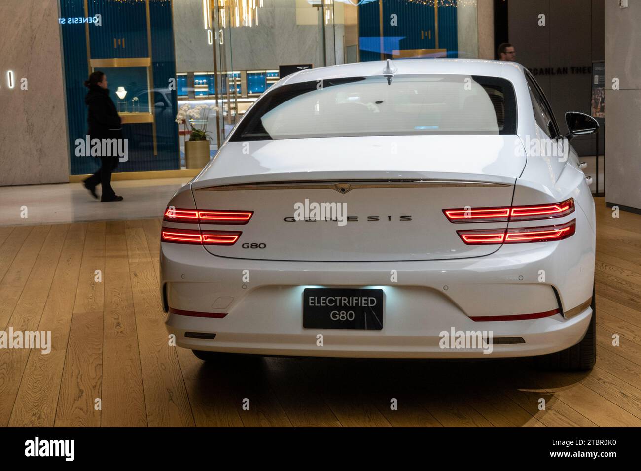 Showroom in the Hudson yards mall for the luxury, all electric Genesis ...