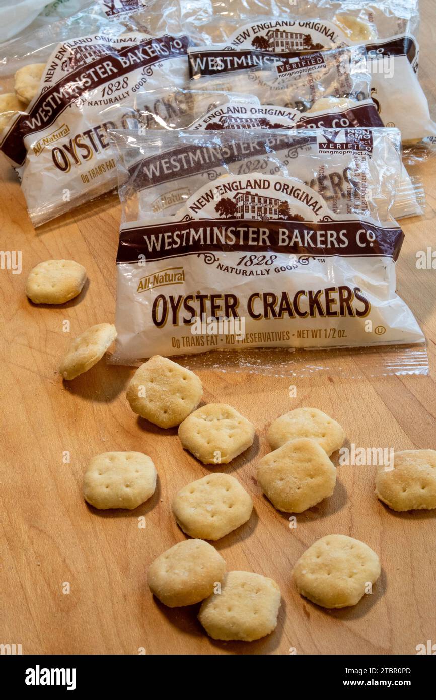 Oyster crackers are a popular New England clam chowder accompaniment in ...