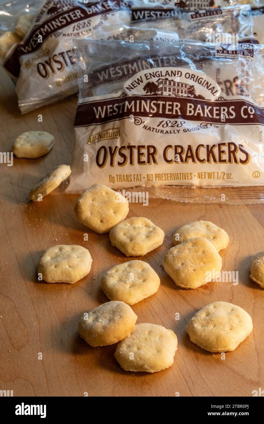 Oyster crackers are a popular New England clam chowder accompaniment in ...