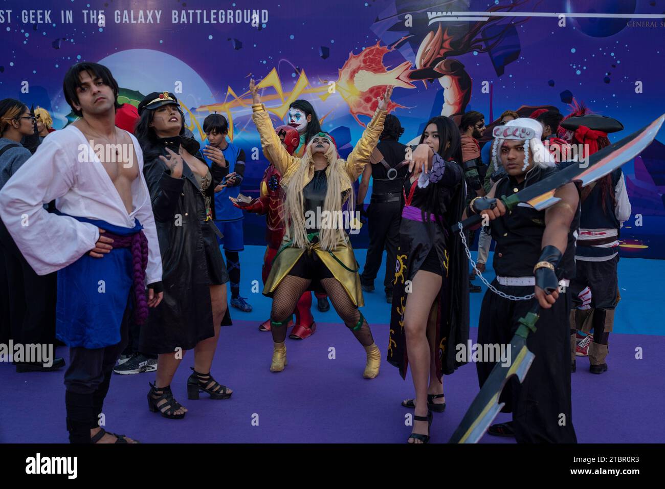 Cosplayers attend the Delhi Comic Con in New Delhi, India, Friday, Dec ...