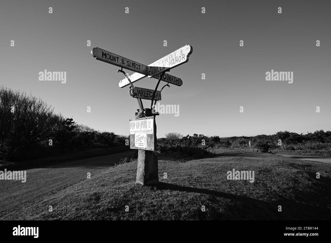 Signpost post Black and White Stock Photos & Images - Alamy