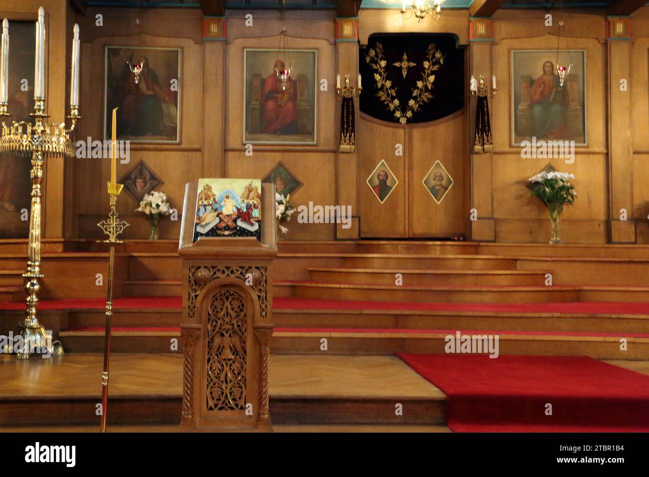 Greek Orthodox Cathedral of Saint Luke Interior Glasgow Scotland Stock ...