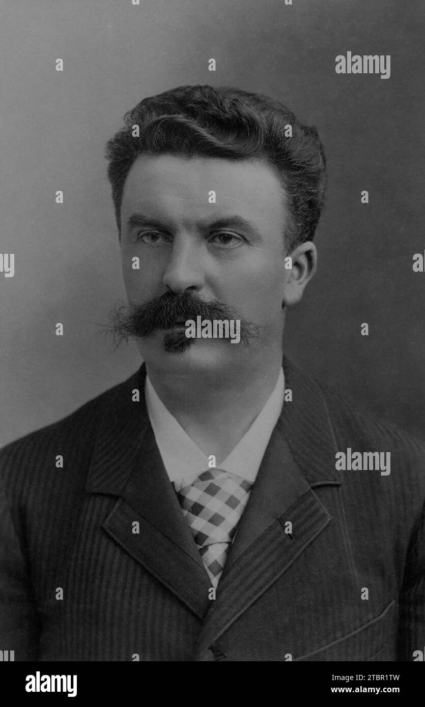 Guy de maupassant portrait Black and White Stock Photos & Images - Alamy