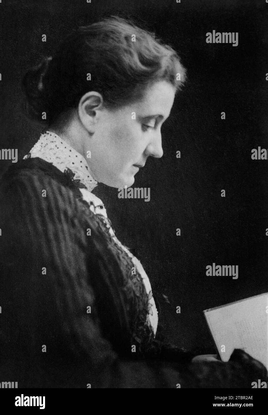 Jane Addams reading a book. Studio portrait circa 1910. Publisher Bain ...