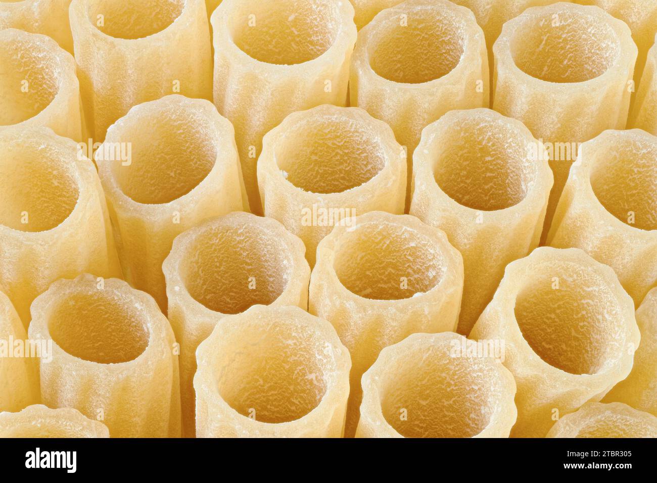 Group of Tortiglioni, traditional Italian pasta, abstract food ...
