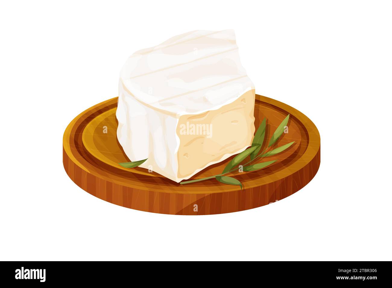 Camembert cheese, brie french soft creamy food on wooden tray in ...