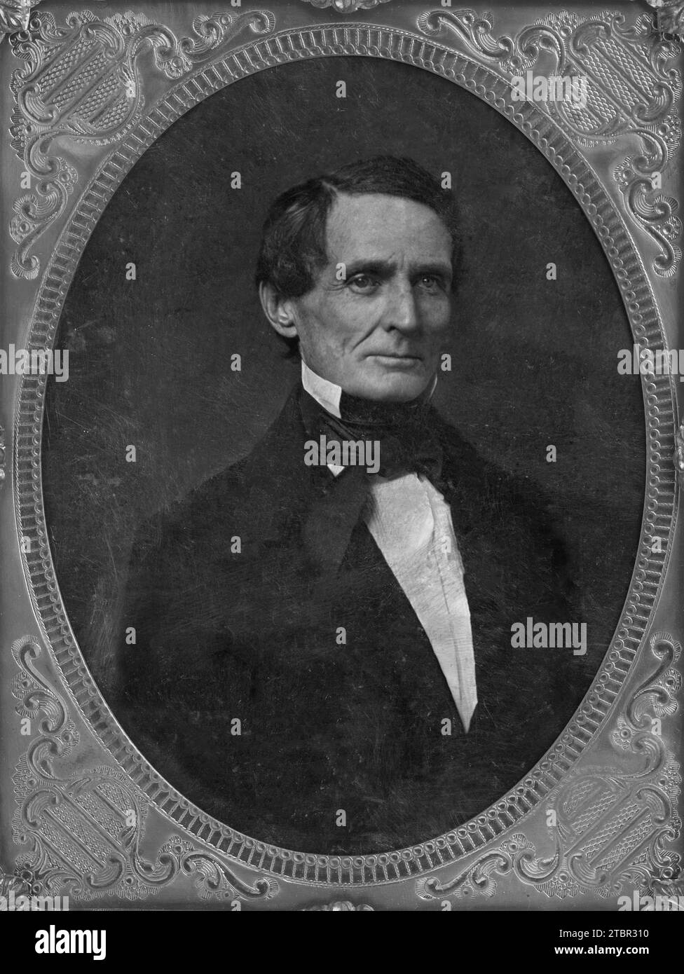 Jefferson Davis. Circa 1856. Half-plate daguerreotype Stock Photo - Alamy