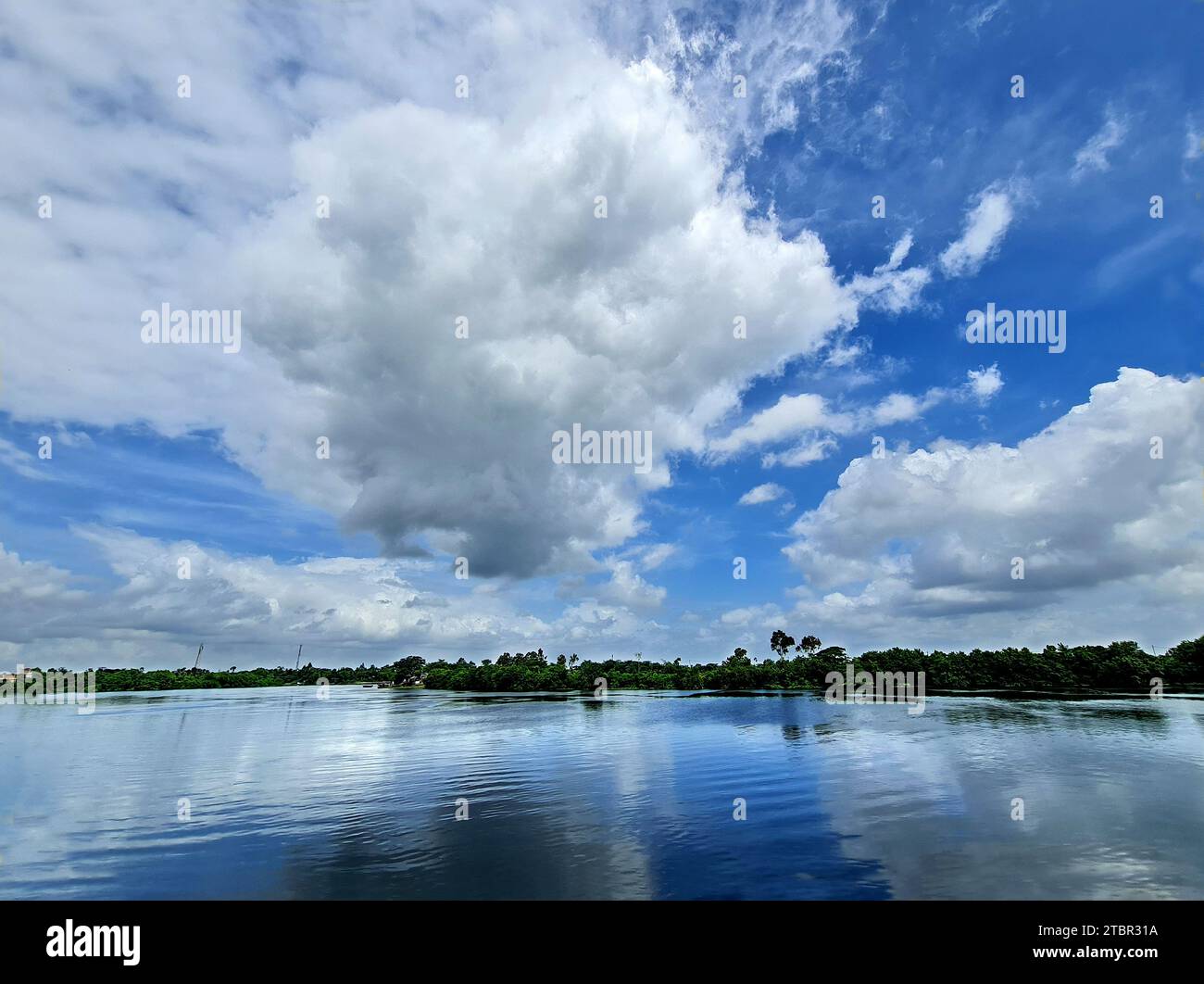 The beautiful landscape of the rural village of West Bengal in India ...