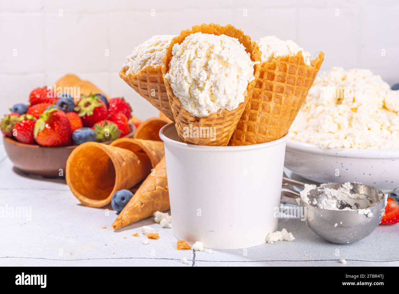 Cottage cheese ice cream, trendy white cottage cheese vanilla ice cream ...