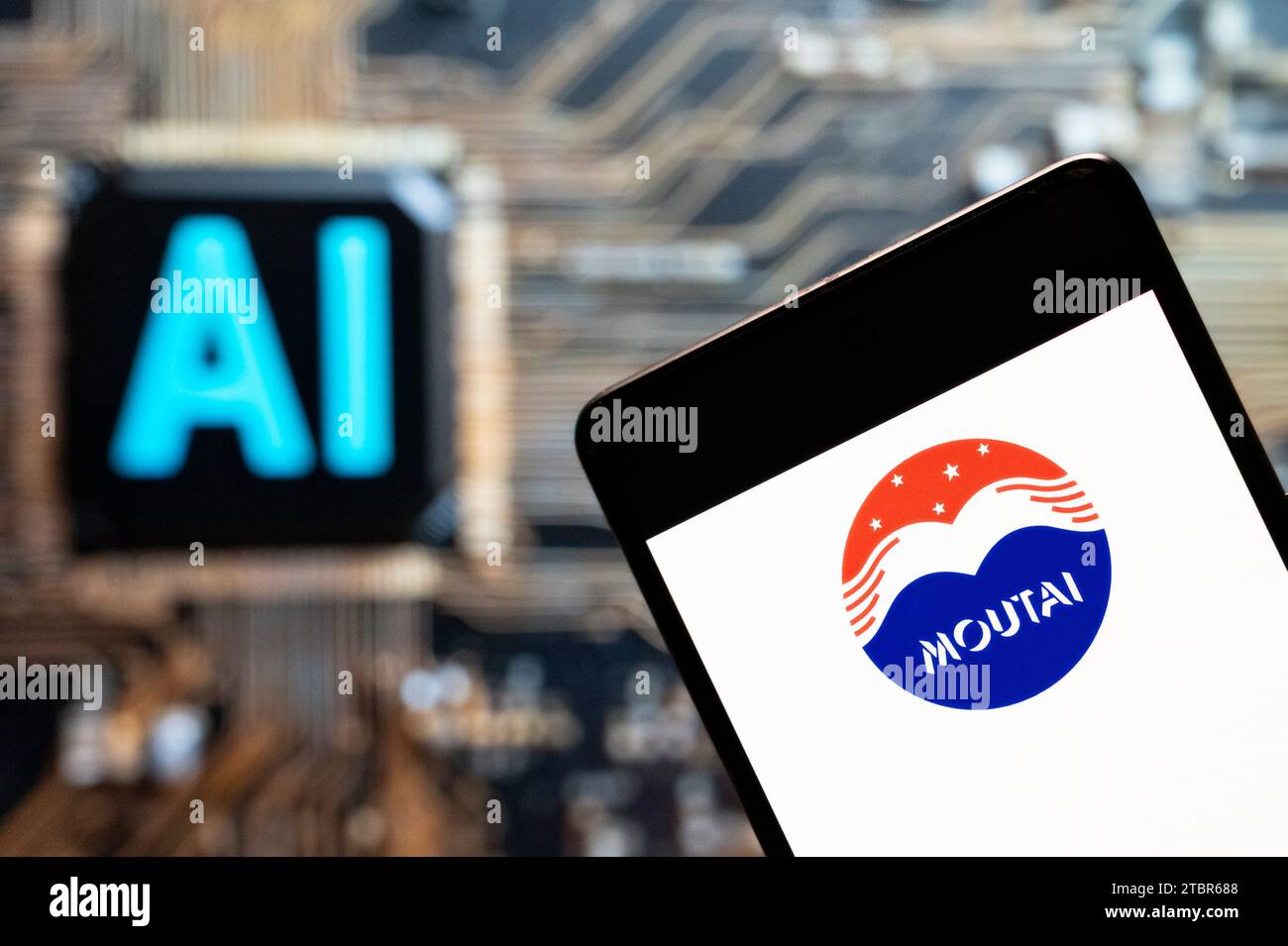 In this photo illustration, the Chinese liquor owned by Baijiu, Maotai ...