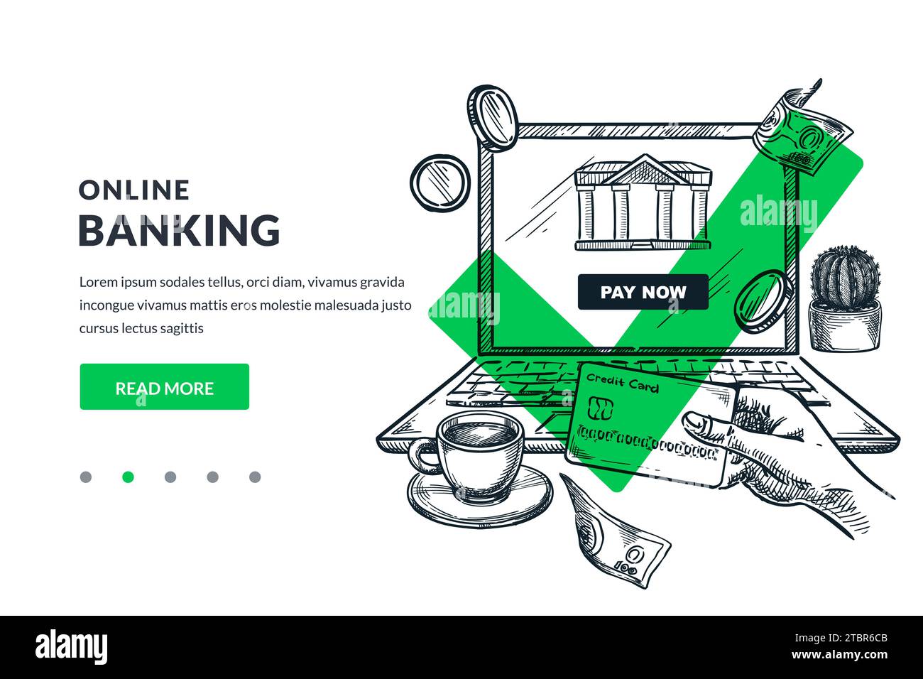 Online banking money transfer and payment. Mobile technology for ...