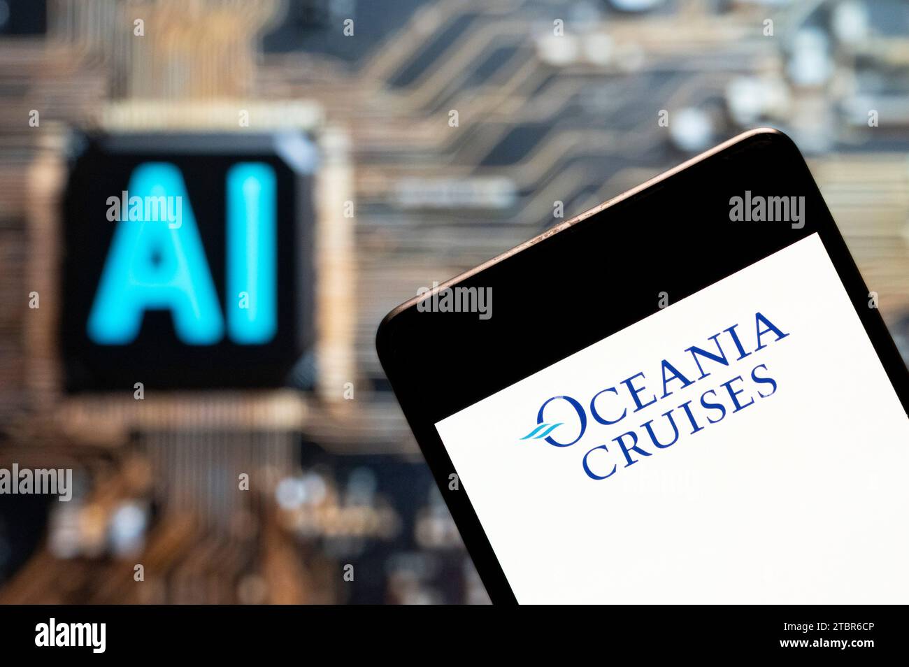 In this photo illustration, the cruise line company Oceania Cruises ...