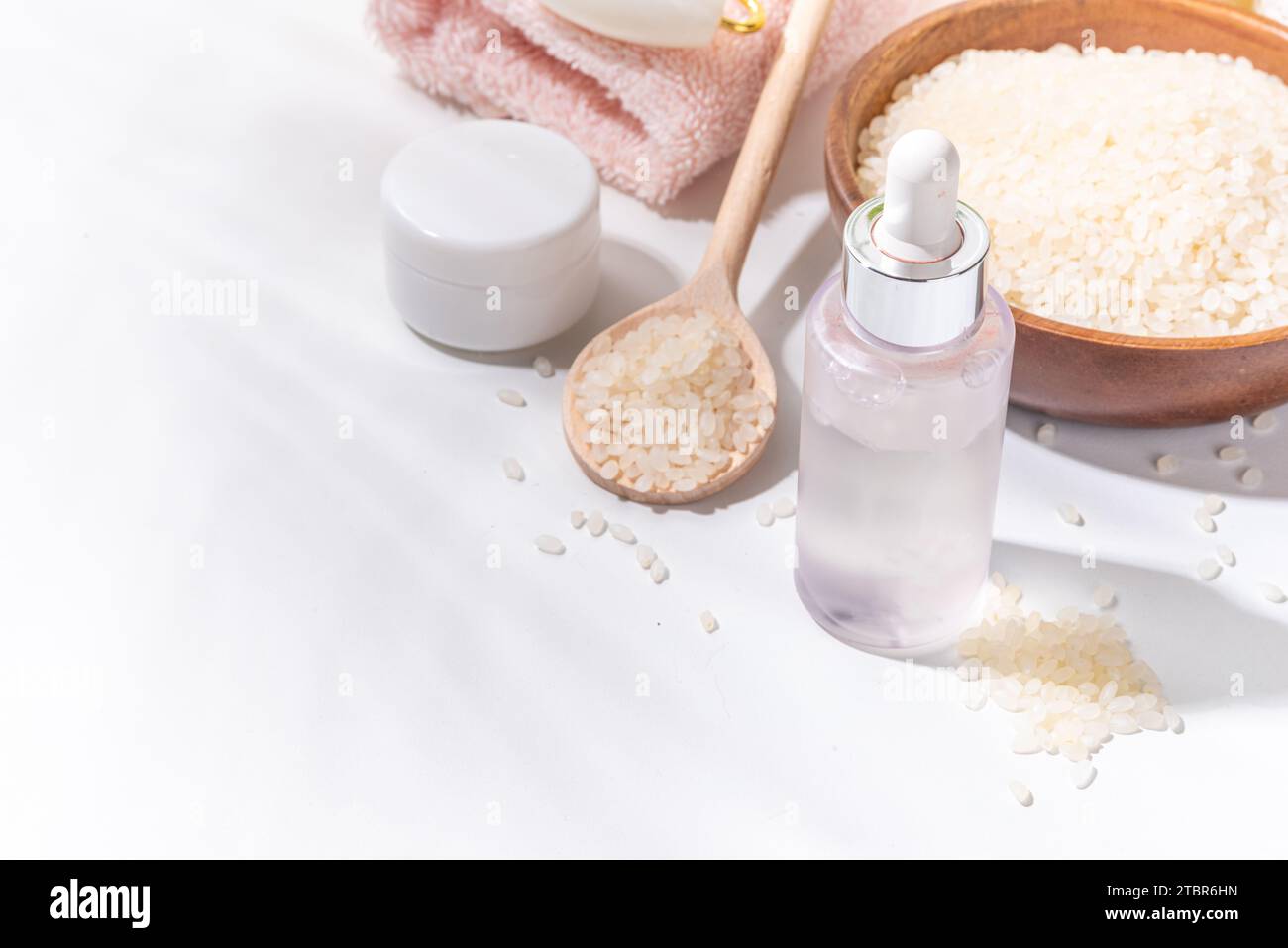 Rice Water Serum. Natural organic rice cosmetics. Fermented beauty care ...