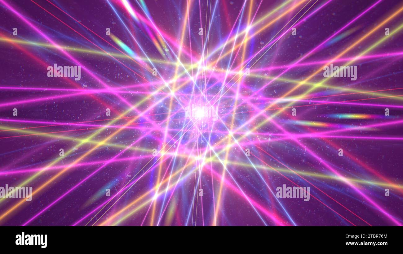 Glowing atom structure with light laser ring Stock Photo - Alamy