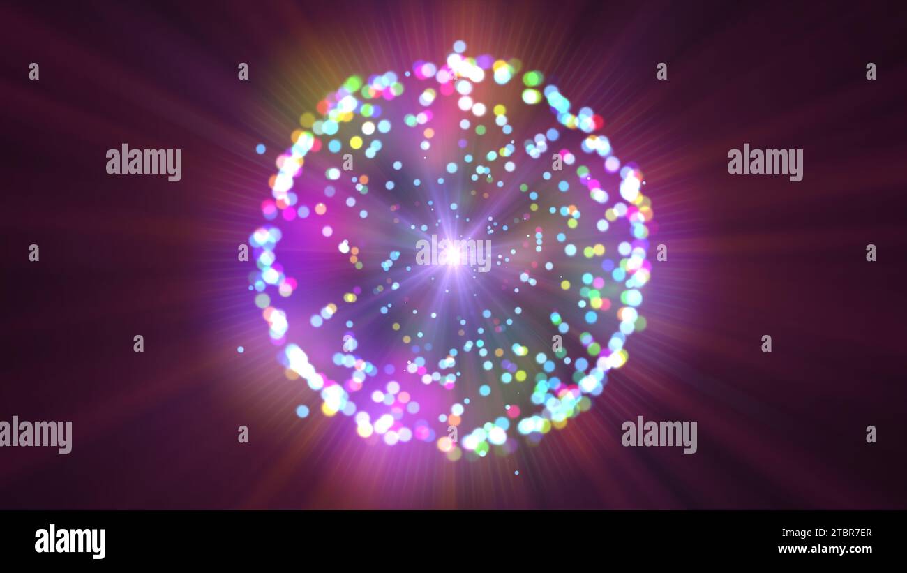 cell particle light ray color, illustration render Stock Photo - Alamy