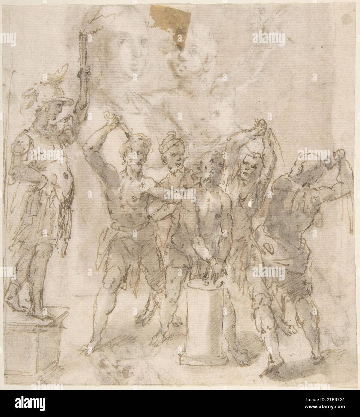 The Flagellation of Christ (recto); Madonna and Child and Unrelated ...