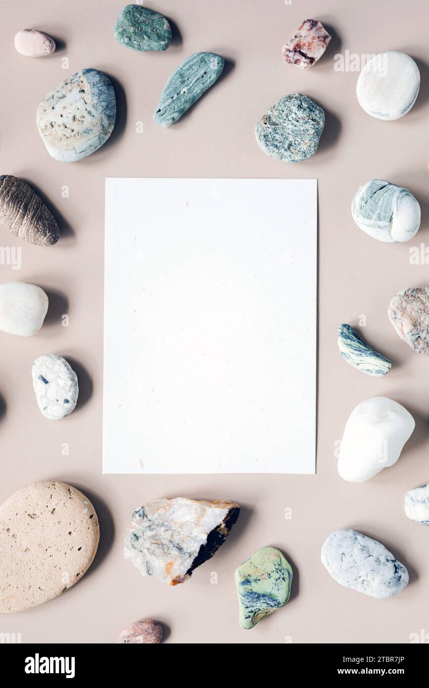 Empty paper mockup, simple blank sheet of paper template Stock Photo ...
