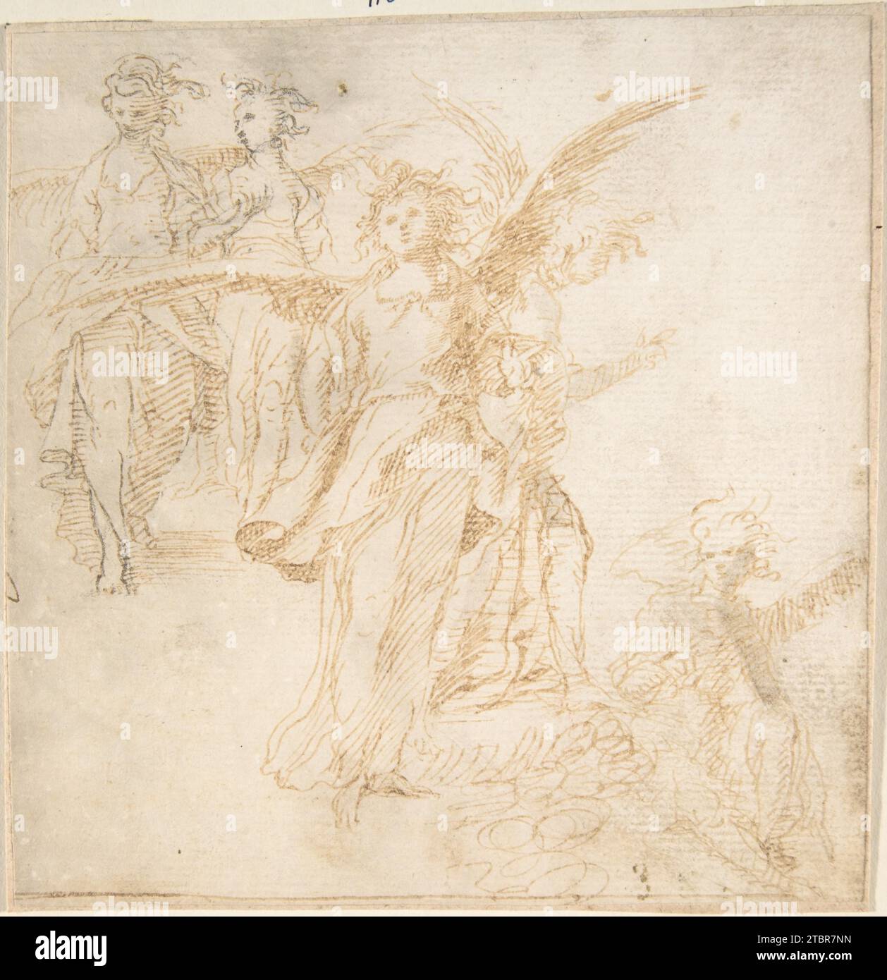Studies for Figures of Five Angels 1956 by Anonymous, Spanish, School ...