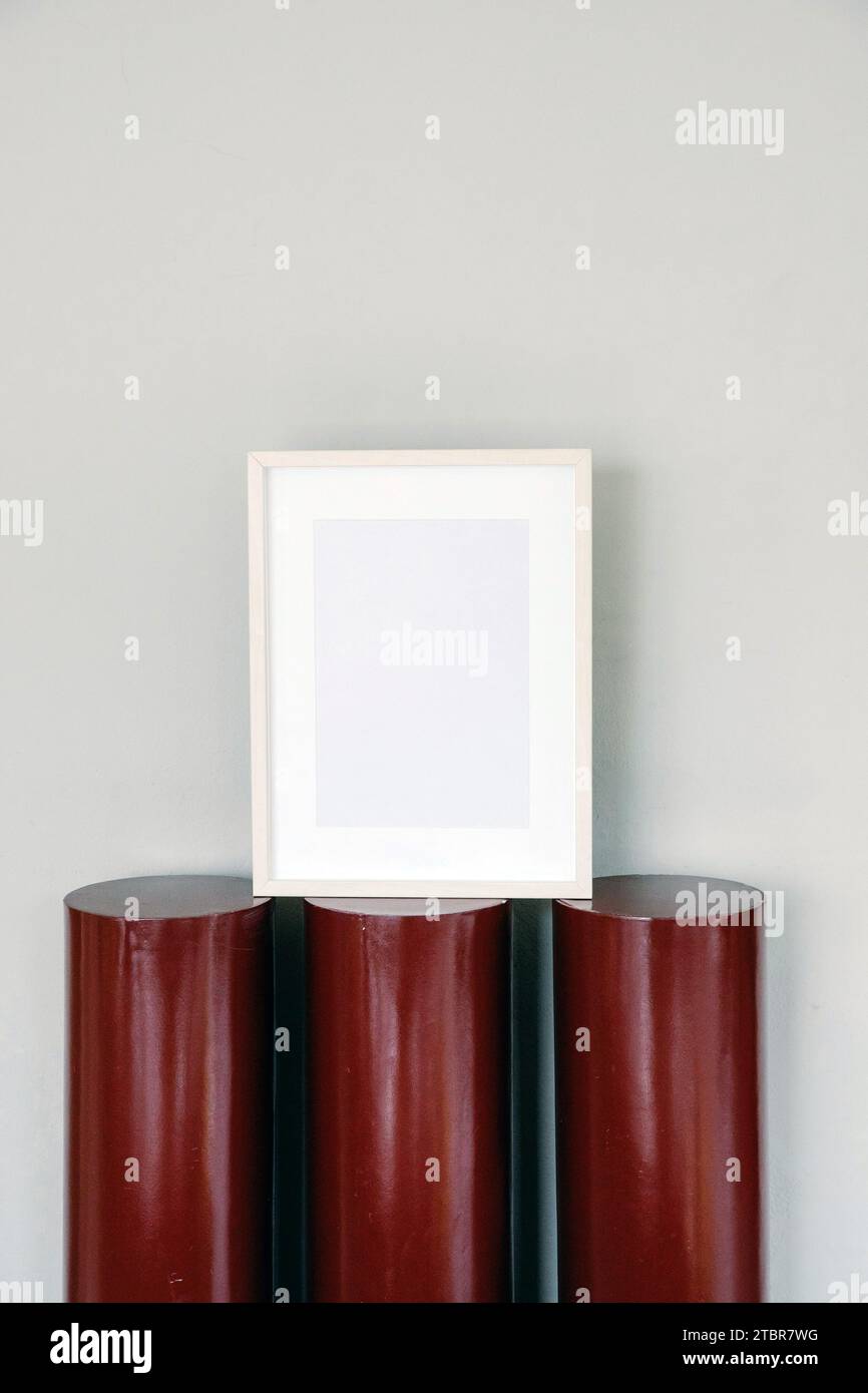 Empty paper mockup, simple blank sheet of paper template Stock Photo ...
