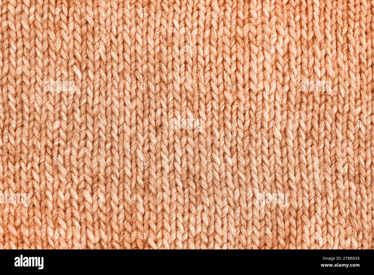 Peach fuzz color knitted texture. Handmade Knitwear. Background Stock ...